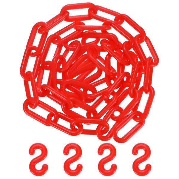 M METERXITY プラスチックバリアチェーン 5フィート長さ 赤い防水安全チェーンリンク（S字フック付き） 群衆管理/エレベーター/駐車場/車道用 警告バリアリンク商品コード：49081412703型番：not_applicableサ...