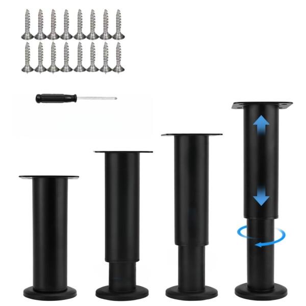 テーブル 脚 継ぎ足し 4本セット 家具 脚 机 足 高さ調節可能 伸縮式 18cm~30cm テーブル継ぎ足し脚 テーブルあし延長 テーブル 脚 延長 テーブルレッグ 足延長 テーブル脚エクステンダー 家具 脚台商品コード：4908141...