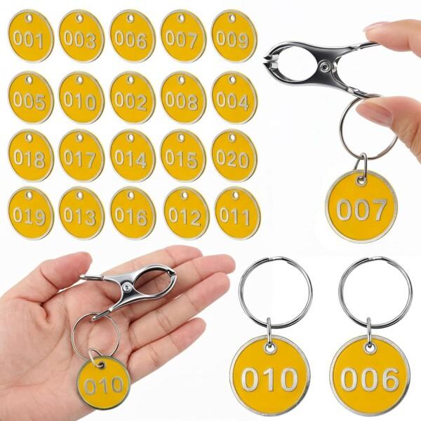 MITUKE ドア番号タグ クローク ロッカー 番号札 キーラベルタグ キーホルダ  (イエロー)商品コード：49081470419型番：ドア番号タグサイズ：3cm (直径約3cm)カラー：イエロー【仕様】《タグ》サイズ:直径約3cm、重量...