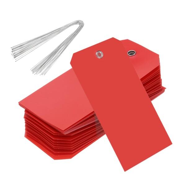 Rebower 500枚 プラスチック荷札 12x6cm 赤 防水 ワイヤー付き 荷札タグ 荷物 車庫 設備 在庫管理 車部品 名前 価格タグ商品コード：49081470426型番：not_applicableカラー：レッド[特長]: 良い...