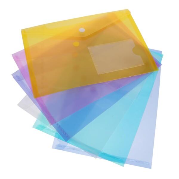 SEWACC A5透明プラスチック書類バッグ 30個入り スナップボタン付き封筒型ファイルバッグ 書類収納オーガナイザー 学校 オフィス 旅行用 ランダムカラー商品コード：49081474301型番：U5804312NTU2Lサイズ：24x...
