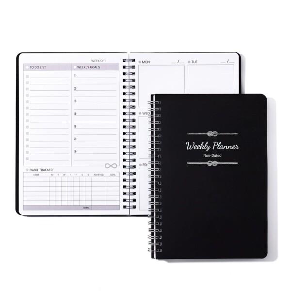 【発売日：2025年09月04日】(YUANLIFE) To Doリスト 週計画 時間管理ノート 週ごとに時間管理 タスク管理ノート A5サイズ スケジュール帳 チェックリスト メモ帳 習慣トラッカー 毎週 目標 手帳 weekly pla...