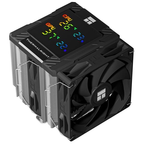 Thermalright Peerless Assassin 120 Digital Black CPU エア クーラー、デジタル スクリーン トップ カバー、6 ヒートパイプ コンピューター CPU クーラー、AM4/AM5、Intel ...