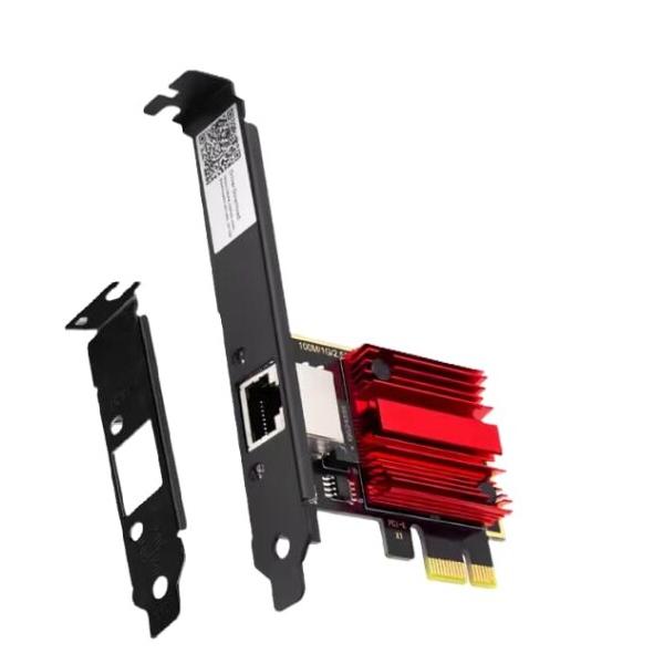 2.5Gbpsの高速PCIe拡張LANカード、RTL8125Bチップセット、2500/1000/100Mbpsイーサネット、RJ45ポート、Windows/Linux/Mac対応 (ブラック,2個)商品コード：49081478342型番：M...