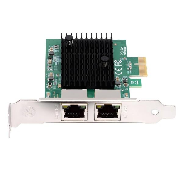 デュアルポート 2.5Gbps 2500Mbps - PCI-E PCI Express 1x GBE ギガビット 1000Mbps イーサネット ネットワーク LAN ケーブル アダプタ (デスクトップ マザーボード用)商品コード：490...