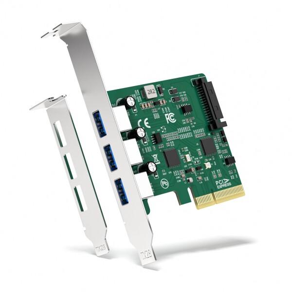 DriverGenius Turbo-Xシリーズ フルハイト対応 PCIe USB 3.2 Gen2 拡張カード 3ポート USB-A 10Gbps共有 PCIe x4/x8/x16対応 デスクトップPC用 Windows 11/10・Li...