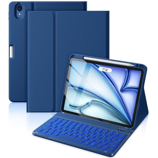 HETHOT iPad用 air キーボード付きケース M4/M3/M2対応 11インチ Air 第5/4世代 10.9インチ対応 JIS日本語配列 着脱式 耐汚れ性素材カバー ペン収納 Bluetoothキーボード 2台デバイスマルチペア...