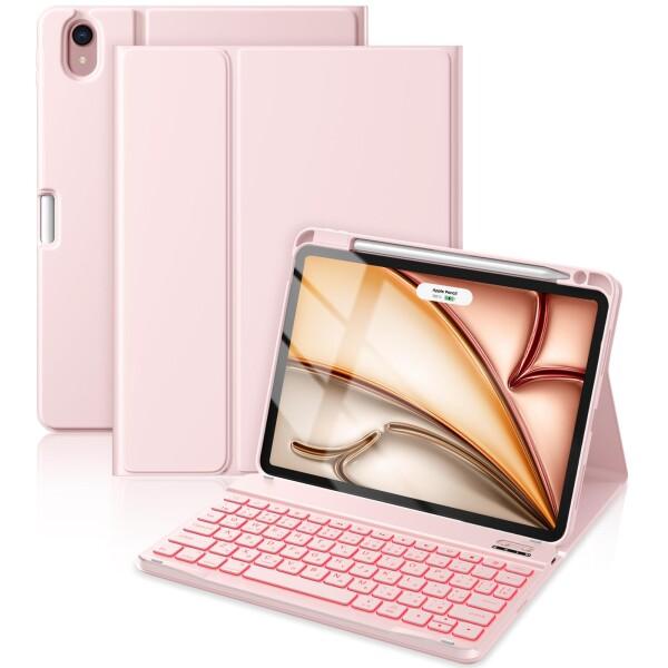 HETHOT iPad用 air キーボード付きケース M4/M3/M2対応 11インチ Air 第5/4世代 10.9インチ対応 JIS日本語配列 着脱式 耐汚れ性素材カバー ペン収納 Bluetoothキーボード 2台デバイスマルチペア...