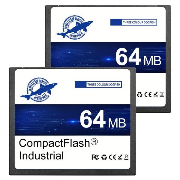 Dogfish CFカード SLC 64MB 2枚組 コンパクトフラッシュ 広温対応(-25〜85[度]) &amp; ECC保護 CNC/産業用機器/デジタル一眼レフ/広告機対応 高信頼性商品コード：49081479049サイズ：64MB...