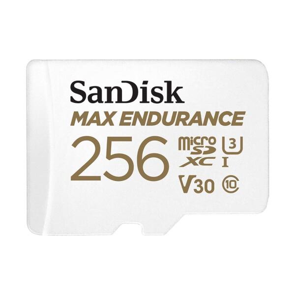 SanDisk 256GB MAX Endurance microSDXC Card with Adapter for Home Security Cameras and Dash cams - C10, U3, V30, 4K UHD, ...