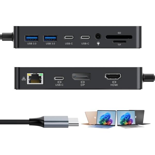 12in1 Surface ドック USB-C surface ドッキングステーション 3画面出力(HDMI+DP+Thunderbolt 4) Surface Pro 12/11/10/9/8/X/7/6/5/4/3,Surface La...