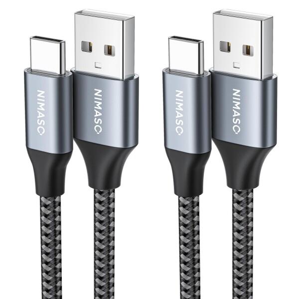 NIMASO USB Type C ケーブル   急速充電 USB-C &amp; USB-A 3A タイプc 充電ケーブル iPhone16/15シリーズ、iPad Pro、Sony、Galaxy、Huawei その他Android 等機...