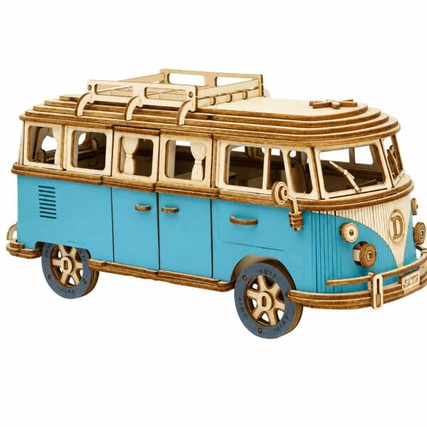 PLEGOOD 木製プラモデル 3Dウッドパズル 車 バス 車模型 天然木 組み立てキット 指先トレーニング商品コード：49081609629型番：なしカラー：ブルー【(1) 商品概要】 レトロなバスをイメージした、天然木素材の木製立体パズ...