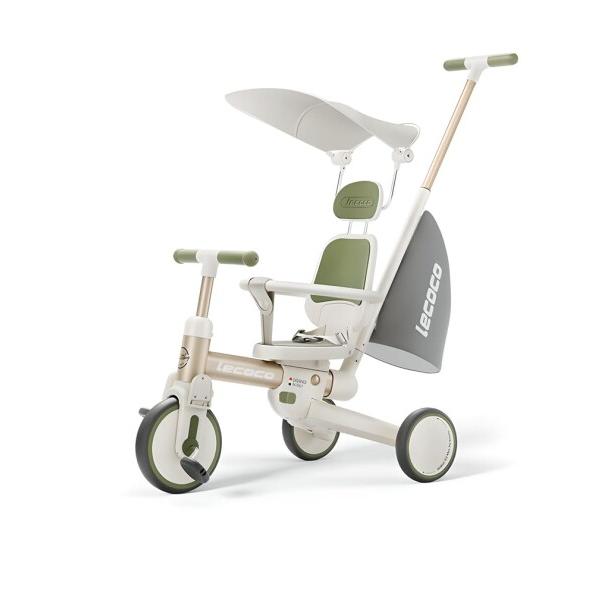 Gorocking 三輪車 折りたたみ 3色 カジキリ押し棒付き 組み立て簡単 対象年齢1.5〜5歳 (MAX, グリーン)商品コード：49081611966型番：TBL-001カラー：グリーン【一台多役・長く使える】成長に合わせてモードを...