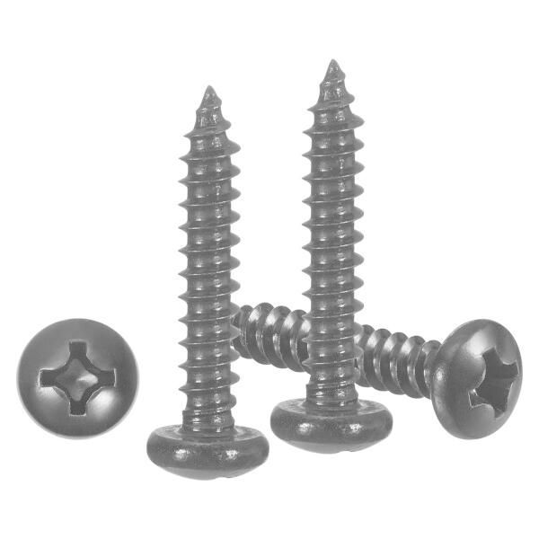 METALLIXITY プラスパンヘッドセルフタッピングスクリュー（#6x3/4"）100個 304ステンレス鋼セルフドリリングスクリュー 金属 木材 プラスチック用 キャビネット 壁 シャッタープレート ロック家具用 黒商品コード：490...