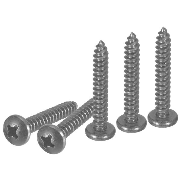 DTGN #10x1-1/4" 黒 ネジ 25個入り - 304ステンレス鋼 パンヘッド 十字穴 板金用 セルフタッピングねじ 木ねじ商品コード：49081724875型番：dtf240828tt000258jp[十字穴パンヘッドセルフタッ...