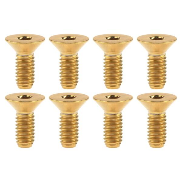 Dingtai 8個入チタンボルトM4x8 10 12 15 20ミリメートル皿ネジバイク自転車用 (M4x12mm, ゴールド)商品コード：49081726817型番：M4サイズ：M4x12mmカラー：ゴールド材質:6AL/4V(TC4)...