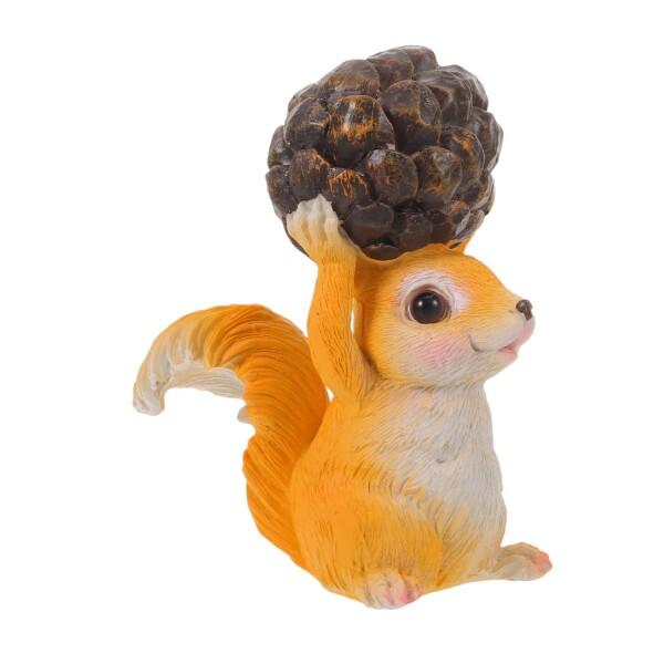 AKOOSY 屋外用樹脂製リス置物 ガーデンオーナメント ミニチュアリスの像 パティオや芝生の動物装飾 13×11×8Cm 軽量設置簡単商品コード：49081756892カラー：マルチ魅力的なデザイン:樹脂製のリス像は精巧な細部表現で庭やパ...