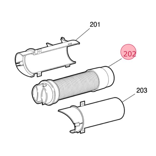 三菱 ふとん乾燥機 用 ホース M16073430 付属品画像202部分のみ対応する機種：AD-PS80BC-H　
