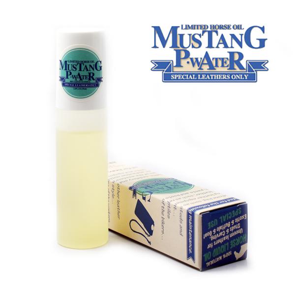 ■品名：マスタング Pウォーター レザーオイル■レザーオイルの詳細：純国産馬油100%■内容量：35ml ■注意点 寒い時期はリキッド(液体)が白濁色に固まります。固まっている場合は10〜20分程度、容器本体を手で握り続けるか、ジーンズなど...