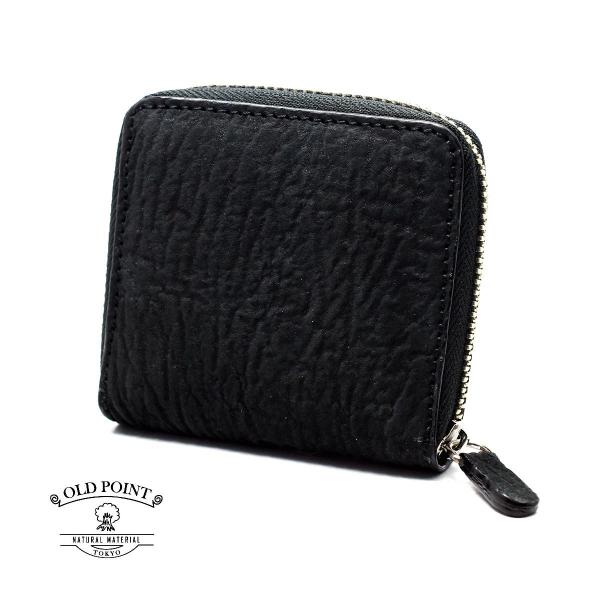 ■品名：エリチェ 極小ラウンドコインケース ■素材： 外装：ブラック　/サメ革 内貼：ブラック　/牛革 ■サイズ： 本体/ W/80mm H/70mm D/20mm■シャークスキン 本製品で使用されている シャークスキン/鮫革は、独特な肌触...