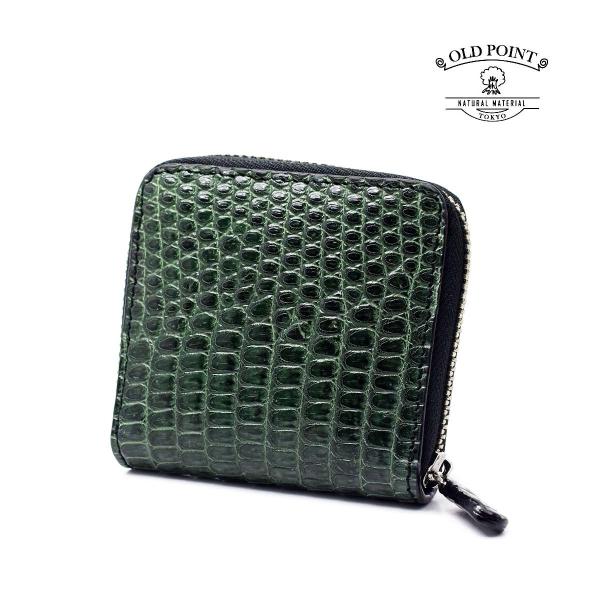 ■品名：エリチェ 極小ラウンドコインケース ■素材： 外装：ダークグリーン　/トカゲ革 内貼：ブラック　/牛革 ■サイズ： 本体/ W/80mm H/70mm D/20mm■リザード リングマークリザードと呼ばれるトカゲの皮革を使用していま...