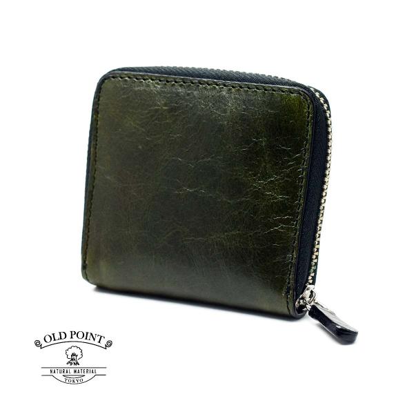 ■品名：エリチェ 極小ラウンドコインケース ■素材： 外装：カーキ　/オイルレザー・牛革 内貼：ブラック　/牛革 ■サイズ： 本体/ W/80mm H/70mm D/20mm■オイル仕上げ 厳選した上質で美しい光沢とシワ感を持つ、オイルレザ...