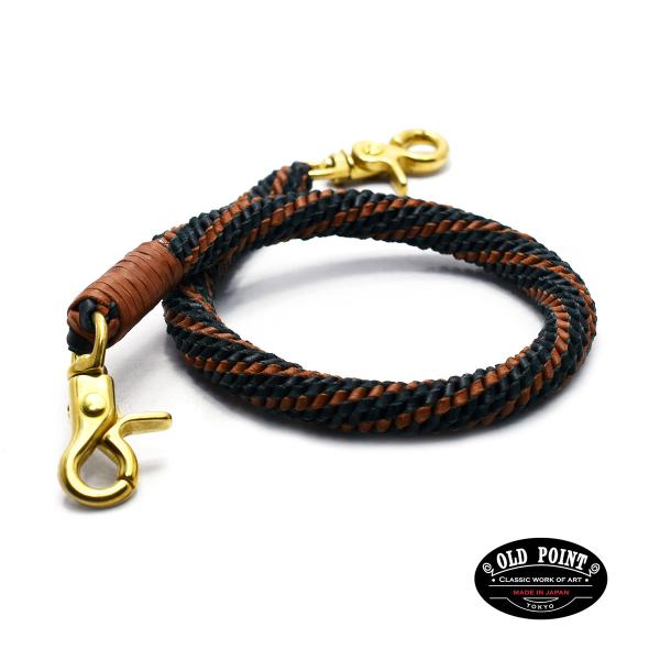 ■メーカー名： OLDPOINT-MIJ- 【オールドポイント ジャパンメイド】 ■品名：ツイスト編み込みウォレットロープ ■素材：カンガルーレース/カンガルー革 ■サイズ：約460mm（金具含む）国内トップクラスのスキルを持つクラフトマン...