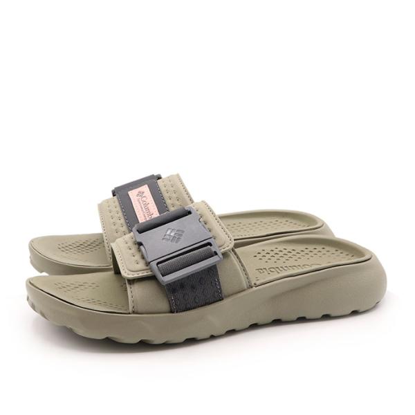 夏場の日常スタイルに溶け込むスライドサンダルサッと脱ぎ履きできる、ラクな履き心地が嬉しいスライドサンダル。ブランドロゴを配した大きめバックルがラフになりすぎず、日常のライフスタイルにも溶け込むデザインに仕上げました。独自のラバーアウトソール...