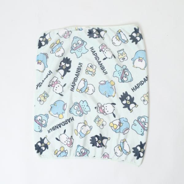 はぴだんぶいの総柄フリースブランケットです。ハンギョドンやポチャッコ達が可愛くプリントされています。ふわふわなボアフリース素材なので、冬の防寒にはもちろん、エアコンの効いたお部屋や車内でも活躍するアイテムです。【カラー】サックスブルー【素材...