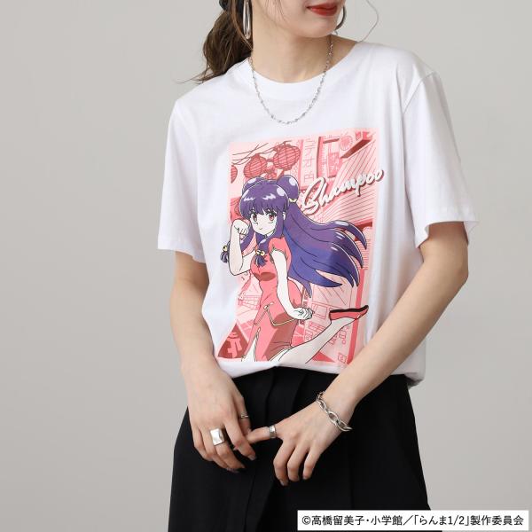 人気アニメ『らんま1/2』の登場キャラクター・シャンプーが可愛い半袖Tシャツですフロントには愛らしいシャンプーのデザインを バックには『らんま1/2』のかっこいいロゴをワンポイントでプリントアニメファンにはたまらないデザインで 普段使いはも...