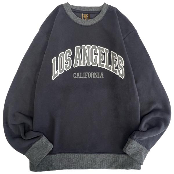 無地 トレーナーの代わりに柔らかスウェット素材の裏起毛トレーナーですベーシックなシンプルデザインで どんなシーンでもご使用いただけます【サイズ】M、L、LL【カラー】S柄：杢グレーxブルーストーン、チャコールx杢チャコール【素材】本体：ポリ...