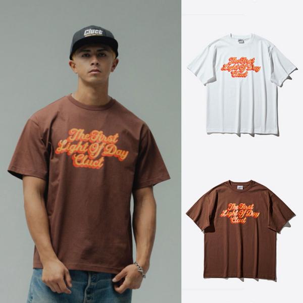 CLUCT トップス クラクト グラフィック プリント 半袖 Tシャツ THE FIRST LIGHT OF DAY S/S TEE ホワイト/ブラウン WHITE/BROWN 2色展開素材コットン 100%サイズM肩幅 50cm 着丈 6...