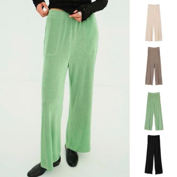 即日発送 CLANE 正規商品 ボトムス クラネ ブライト ジャージー パンツ BRIGHT JERSEY PANTS アイボリー/ベージュ/グリーン/ブラック 4色展開素材表地 ポリエステル97% ポリウレタン3%裏地 ポリエステル100...