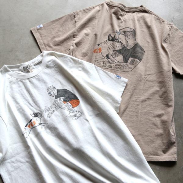 テス トップス ユニセックス TES フレブル マリブスター 半袖 Tシャツ MALIBU STAR TEE ホワイト/ベージュ WHITE/BEIGE 2色展開使用素材コットン100%サイズM肩幅 46cm 着丈 65cm 身幅 52cm...