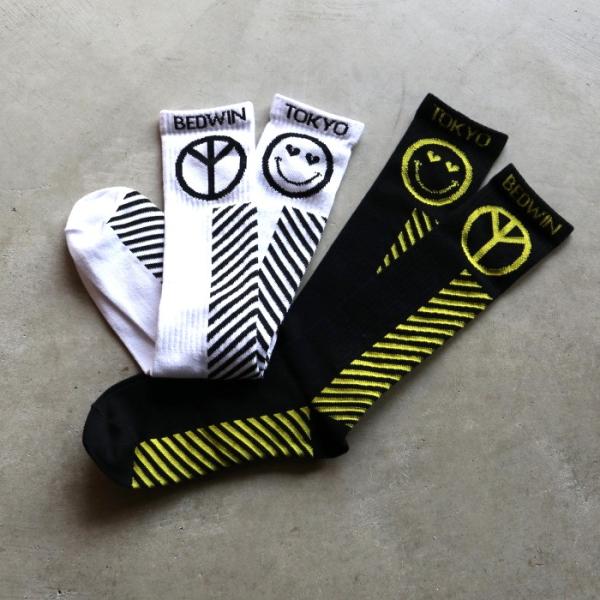 BEDWIN &amp; THE HEARTBREAKERS 靴下 正規販売 ベドウィン 2足セット ソックス 2-PACK "HAZARD SOCKS" ミックス MIX使用素材コットン 62%, アクリル 18%, ポリエステル 18%...