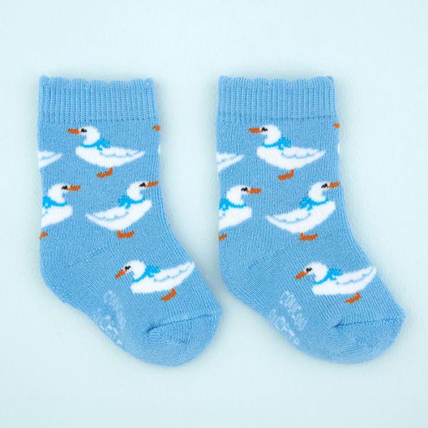 Coucou Suzett  Baby Goose Socks Sky Blue使用素材OEKO-TEX 認証コットン80%、ナイロン19%、ポリウレタン1%サイズKIDs SIZE US 2.5~US 4.5(約7cm~約8.5cm)Ma...