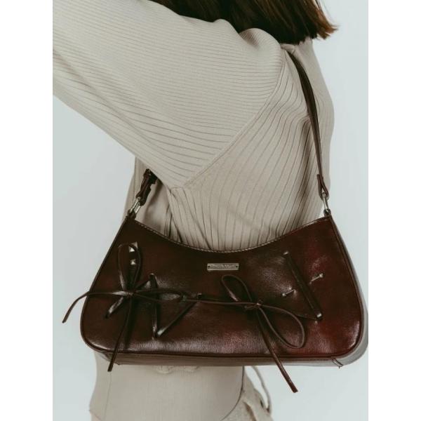 Knuth Marf バッグ クヌースマーフ リボンアクセント バッグ ribbon accent bag ブラック/シルバー/バーガンディー black/silver/burgundy 3色展開使用素材[表地]合成皮革[裏地]ポリエステル...