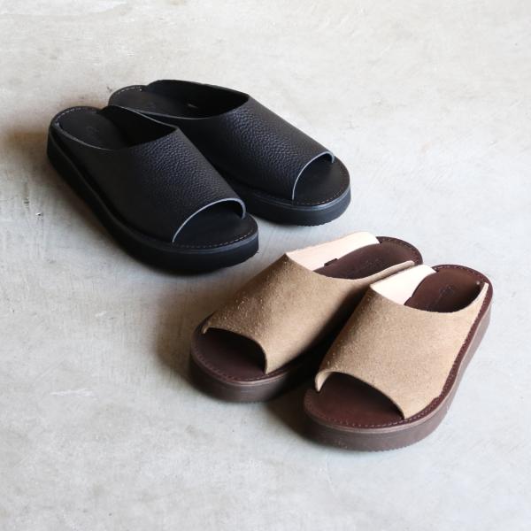 オーガニック ハンドルーム サンダル Organic handloom リヒト スライドサンダル RICHT ニュートープ/ブラックシュリンク 2色展開 レザー使用素材オイルレザー（牛革）アウトソール：発泡ラバー甲材：天然皮革底材：合成底サ...