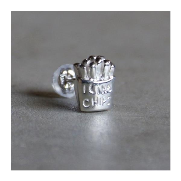 Poly Things 正規取扱 ポリーシングス ピアス アクセサリー ギフト チップス ポテト I Like Chips Pierce シルバー925 Silver925素材 : シルバー925サイズ縦×横： 9mm×8mm重さ：1.3g...