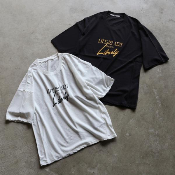 ティッカ レディース トップス TICCA LIFE IS ART プリント 半袖 Tシャツ LIFE IS ART S/S Tee ホワイト/チャコールグレー 2色展開使用素材コットン100%サイズ FREE着丈 60cm 肩幅 53cm...