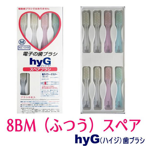 【品質表示】ブラシ：８本入り柄：ABS樹脂毛：ナイロン毛のかたさ：ふつう耐熱温度：８０度製造発売元：アイオニック株式会社生産国：日本製【使用方法】・使い方は、普段の歯ブラシと同様です。・ターミナルに、手のひら又は指が必ず触れている状態でご使...