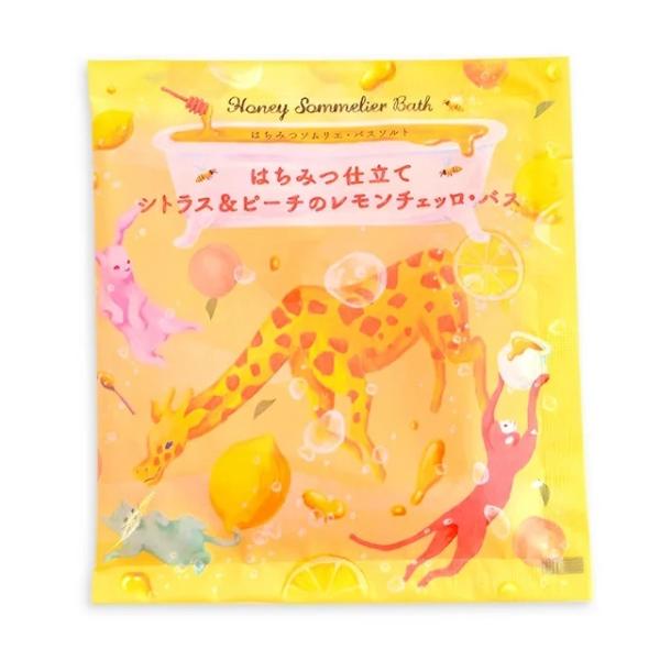 【成分表示】海塩、シゾサッカロミセス／イチジク果実発酵液、アサイヤシ果実エキス、乳酸桿菌／ブドウ果汁発酵液、ワイン、ブドウ種子油、オリーブ油、ハチミツ、水、BG、ケイ酸Ca、香料、赤102、赤106、青1【品質表示】内容量：40g(入浴用化...