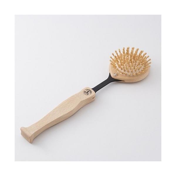 【品質表示】ハンドル：天然木台座：合成ゴムピン：竹シャフト：ナイロン重さ：約90g全長：約293mm生産国：台湾製【お手入れ方法】天然素材の艶を保つ為汚れは水洗いせず指先や柔らかい布でこまめに取り除きましょう。