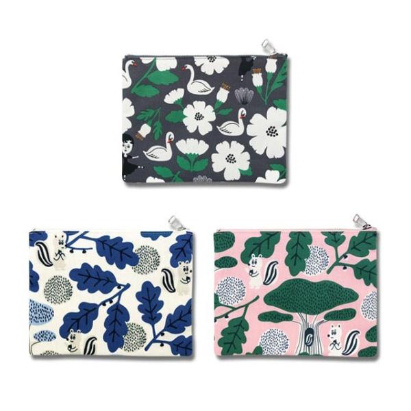 サイズ：220mm×170mm素材：カンバス　内側：PVCコーティング製造国：韓国[Ooh La La]ウララ オロル 1537 ミニポーチCOATED POUCH Ver.2 Lサイズ 財布 ウォレット！お財布、小物入れとしても大活躍しそ...