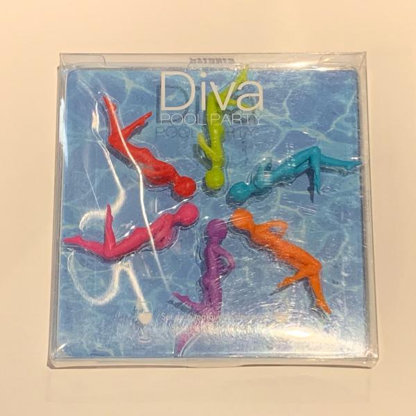 シリコン製のグラスマーカーセット。ユニークなスイマー型のもスコットが6個セットになったアイテムです。みんなでワインを飲むとき「自分のグラスはどれだっけ？」を防ぐ便利グッズ！●サイズ全長 55mm