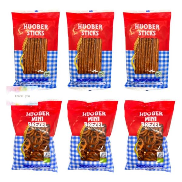 「商品情報」「主な仕様」ドイツ・シュヴァーベン地方風のクリスピーなプレッツェル1袋40gの小さい食べきりサイズを6個セットに2種類のタイプを食べ比べ有機スナック菓子原産国：ドイツ有機JAS認定食品