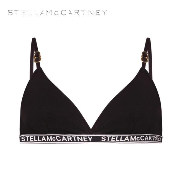 Stella McCartneyのロゴテープを配したノンワイヤーのソフトカップブラ♪●MODEL#: 900652SBS29P100S●カラー: BLACK●素材: コットン93%　ポリウレタン7%●サイズ（US）: S / M / L※発...