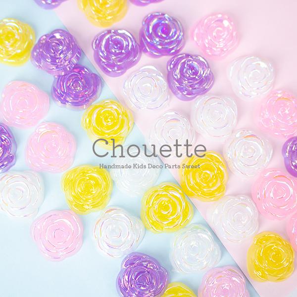 ご覧いただきましてありがとうございます。パステル薔薇（フラワー）のデコレーションパーツ♪裏面は平らになっているので簡単に貼り付けることが出来ます。お子様のヘアアクセサリーや小物などのデコレーションにオススメ＾＾【詳細内容】（内容数）10個（...