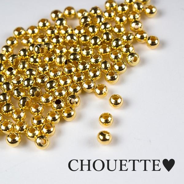 増量特価　ご覧になって頂きありがとうございます。 純量感があり、高級感のあるボール穴付きパーツ♪ Ｔピン、９ピンなどでブレスレット、イヤリング、ピアスなどにぜいたくに使っていただきますようにボリュームの60個入り♪■カラー:ゴールド:シルバ...